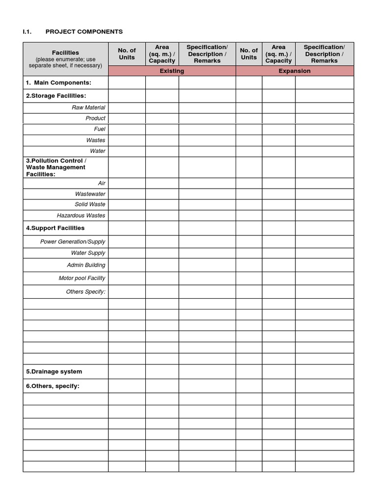 Project Components and Operation Information | PDF | Waste | Water