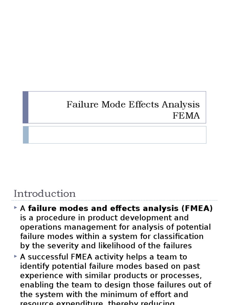 FMEA: Analyzing Failure Modes Effectively | PDF | Business | Systems ...