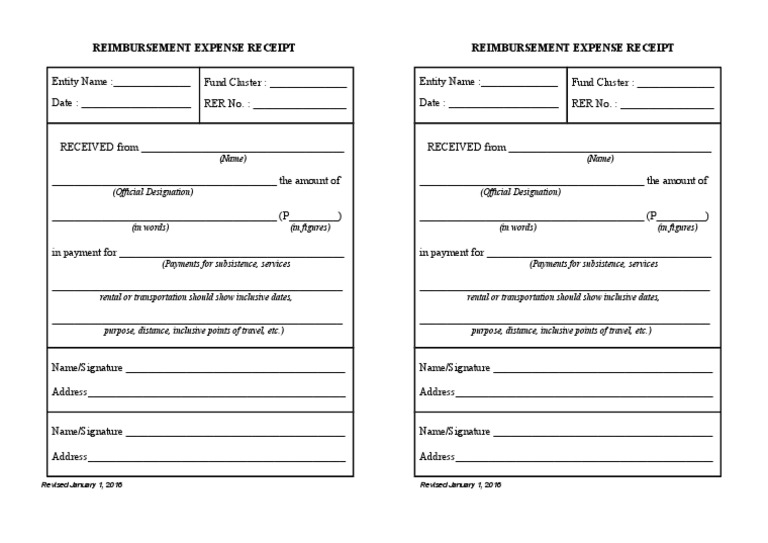 Government RER Form | PDF | Payments | Government Finances