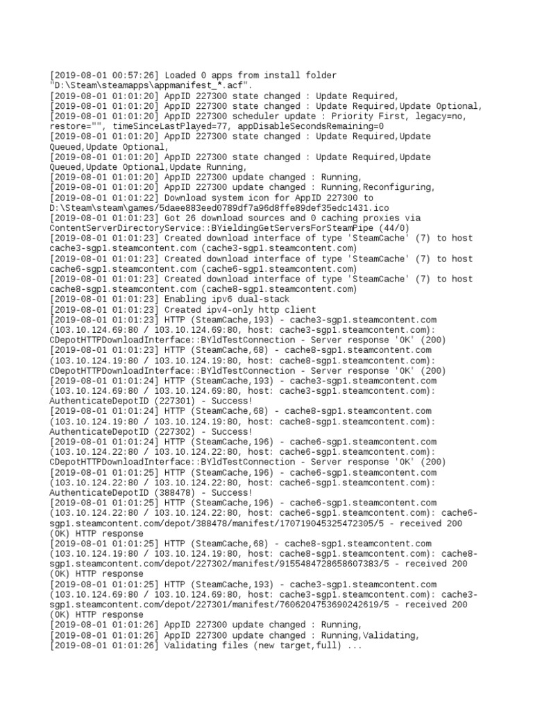 Steam App Update Log Analysis | PDF | Hypertext Transfer Protocol ...