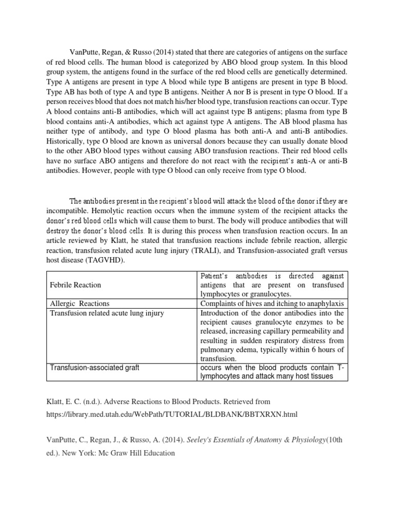 Blood Transfusion Incompabilities | PDF | Blood Type | Serology