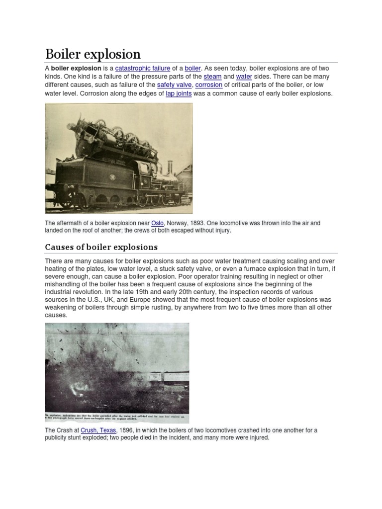 Boiler Explosion: Causes of Boiler Explosions | PDF | Boiler | Pump