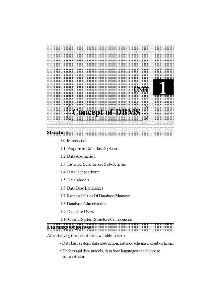Introduction to DBMS Concepts | PDF | Data Model | Databases