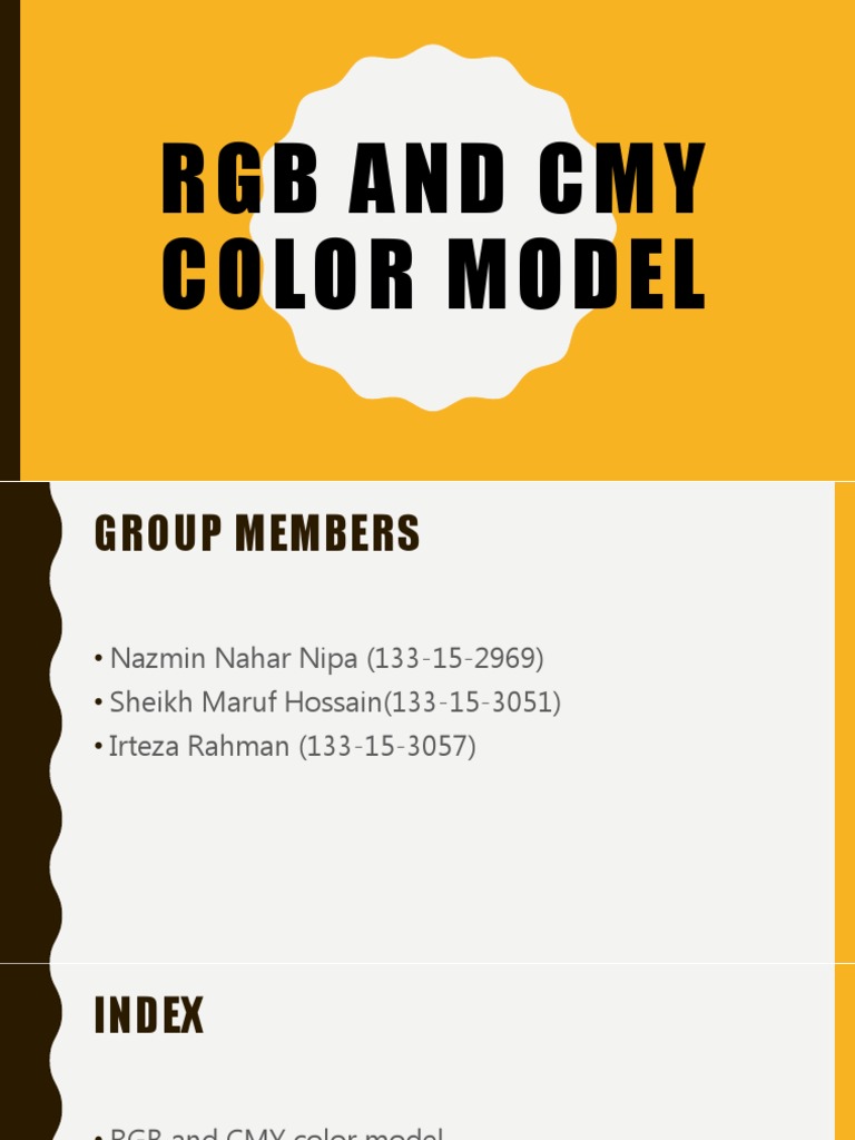 RGB and CMY Color Model Overview | PDF | Magenta | Rgb Color Model