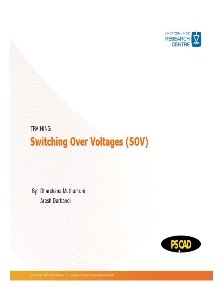Switching Over Voltages (SOV) : Training | PDF | High Voltage Direct ...