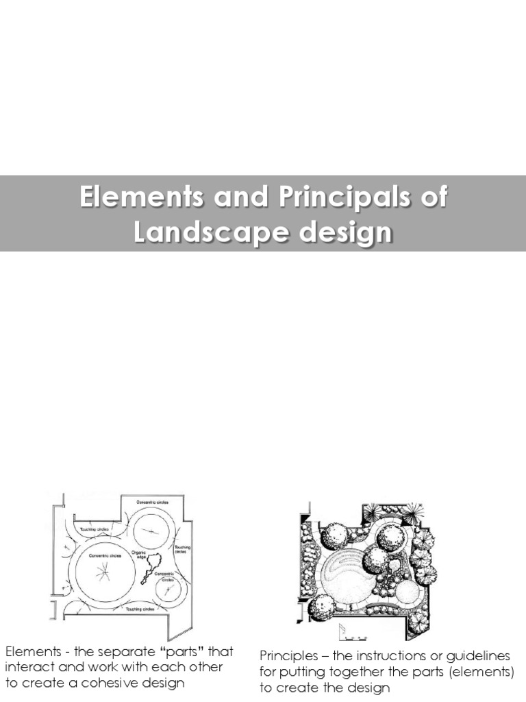 Elements and Principals of Landscape Design | PDF | Shape | Weight