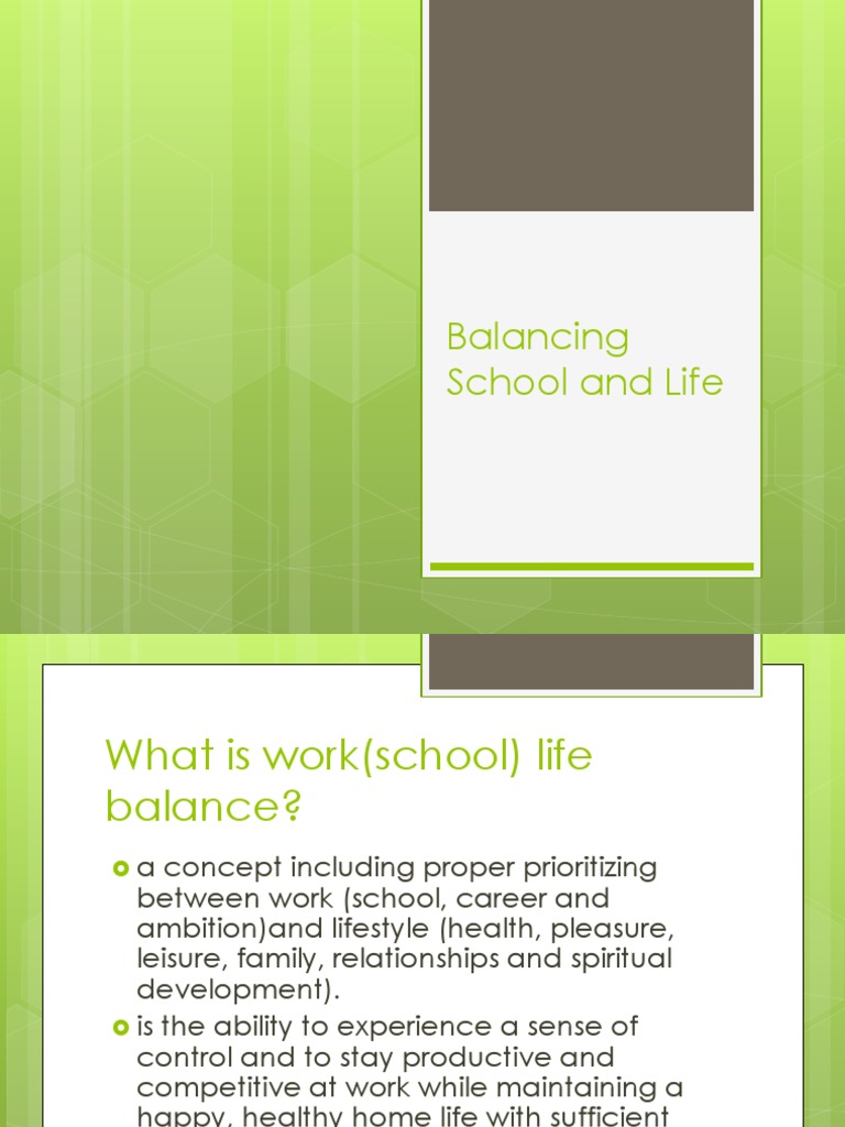 Balancing School and Life Effectively | PDF | Time Management ...