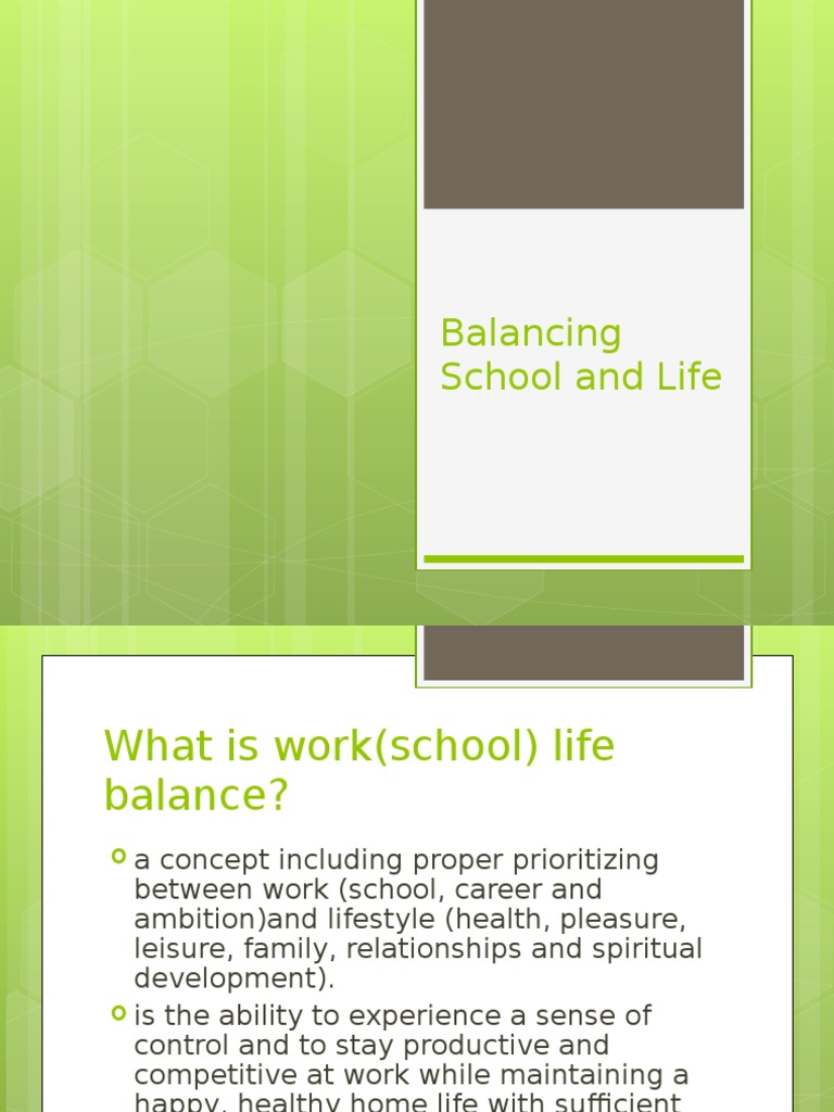 Strategies for Achieving Balance Between Academic Responsibilities and ...