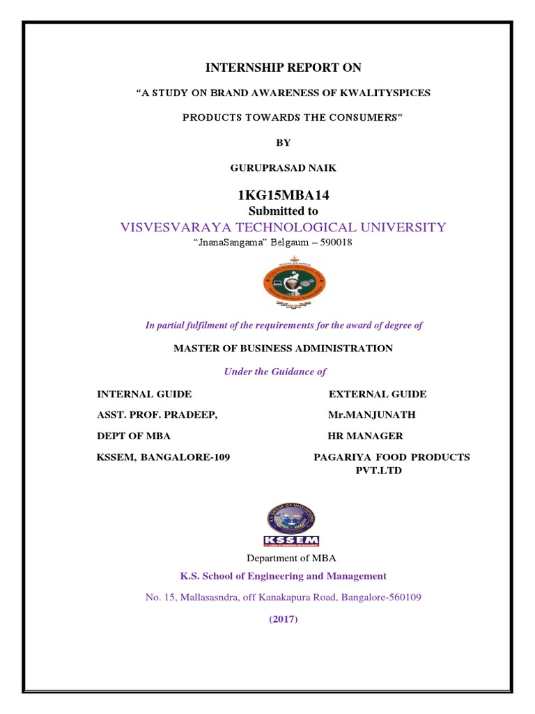 MBA Project | PDF | Brand | Advertising