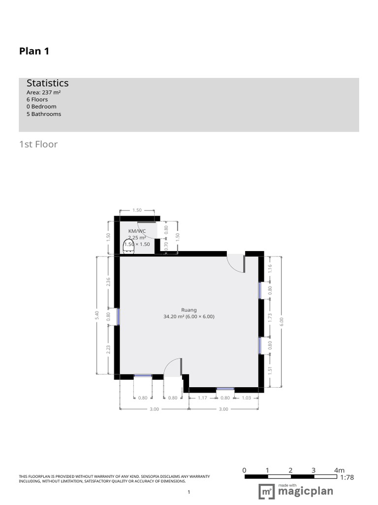 Denah Rumah | PDF | Architectural Elements | Building Engineering
