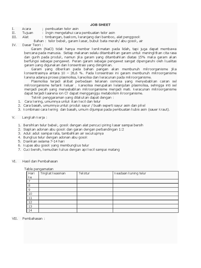 Cara Pembuatan Telur Asin Sederhana | PDF | Memasak, Makanan, & Anggur