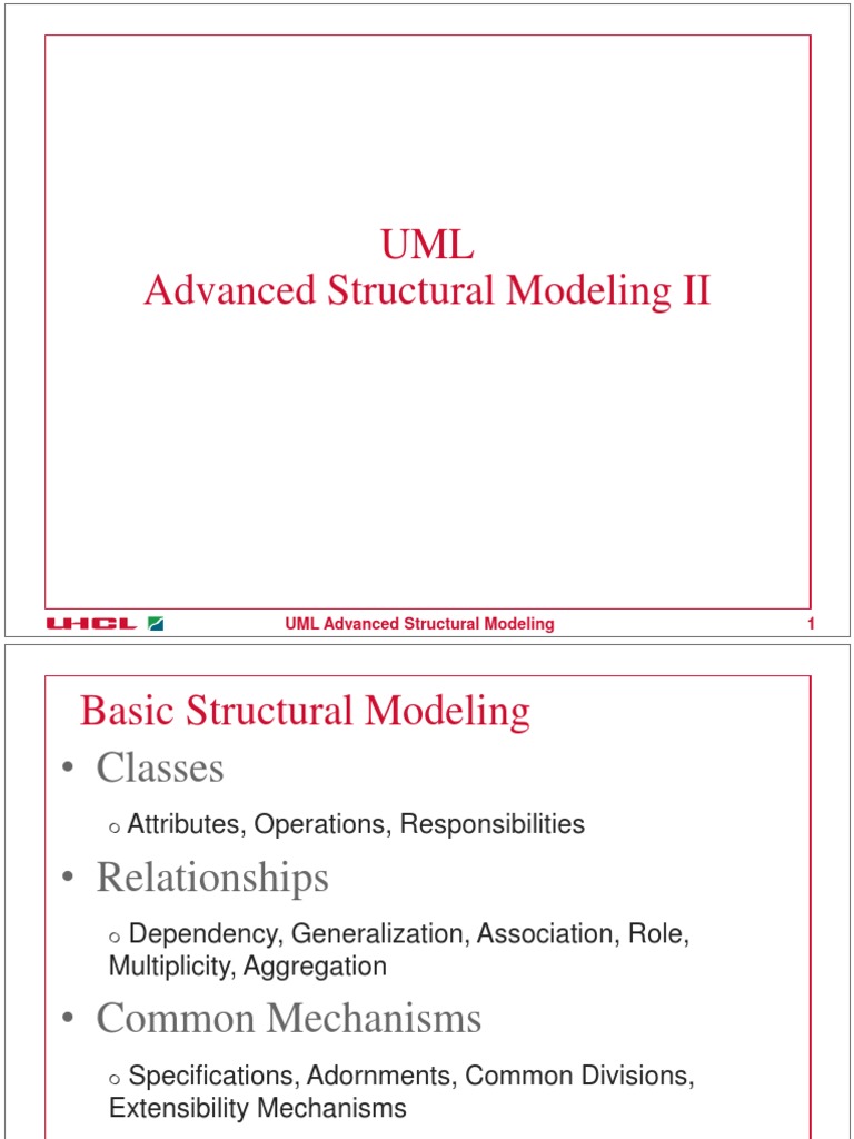 UML Advanced Structural Modeling 1 | PDF | Component Object Model | Class (Computer Programming)