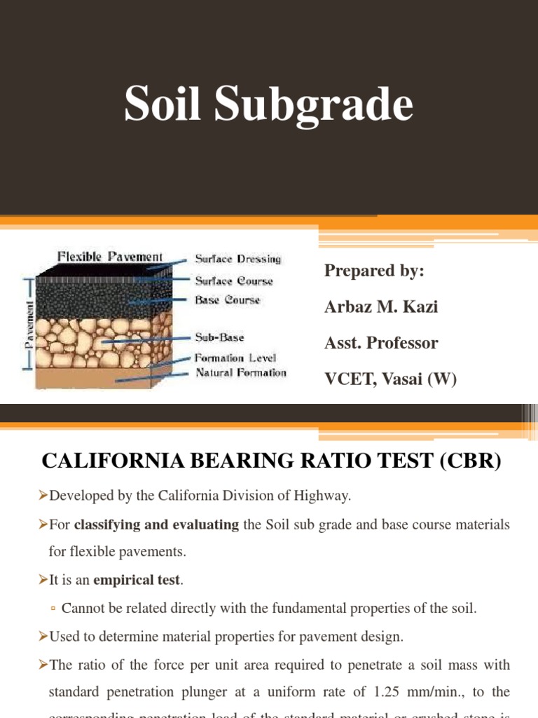 CBR Test for Soil Subgrade Evaluation | PDF | Young's Modulus | Soil