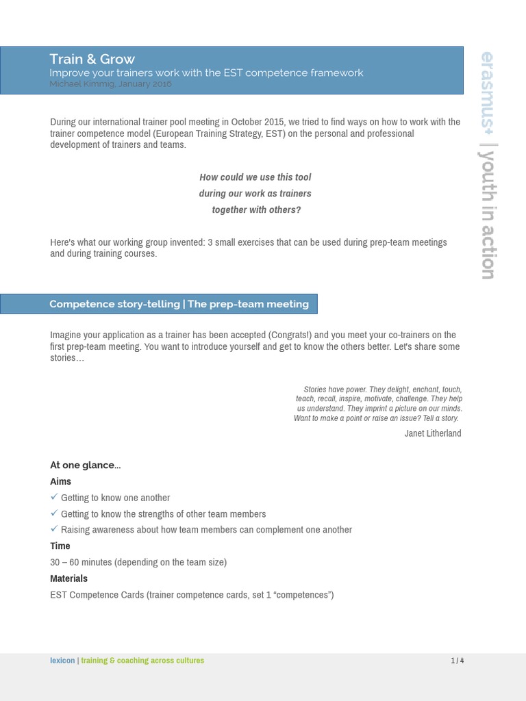 Train & Grow - Method - EN | PDF | Storytelling | Behavior Modification