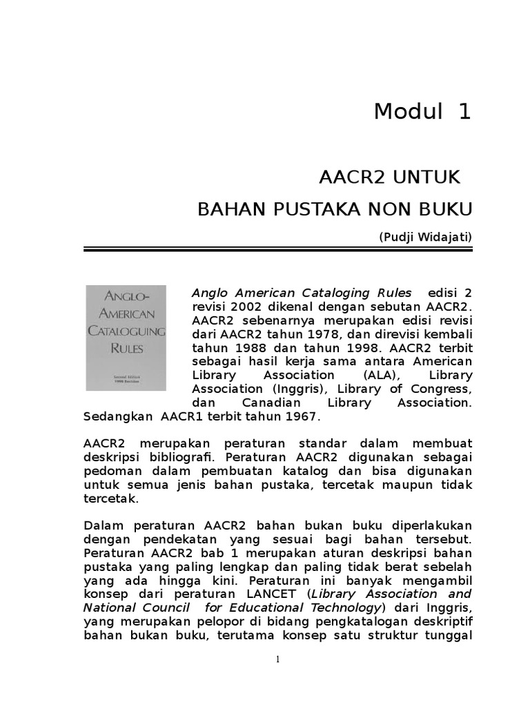 Modul 1 AACR2 BNB | PDF | Komputer