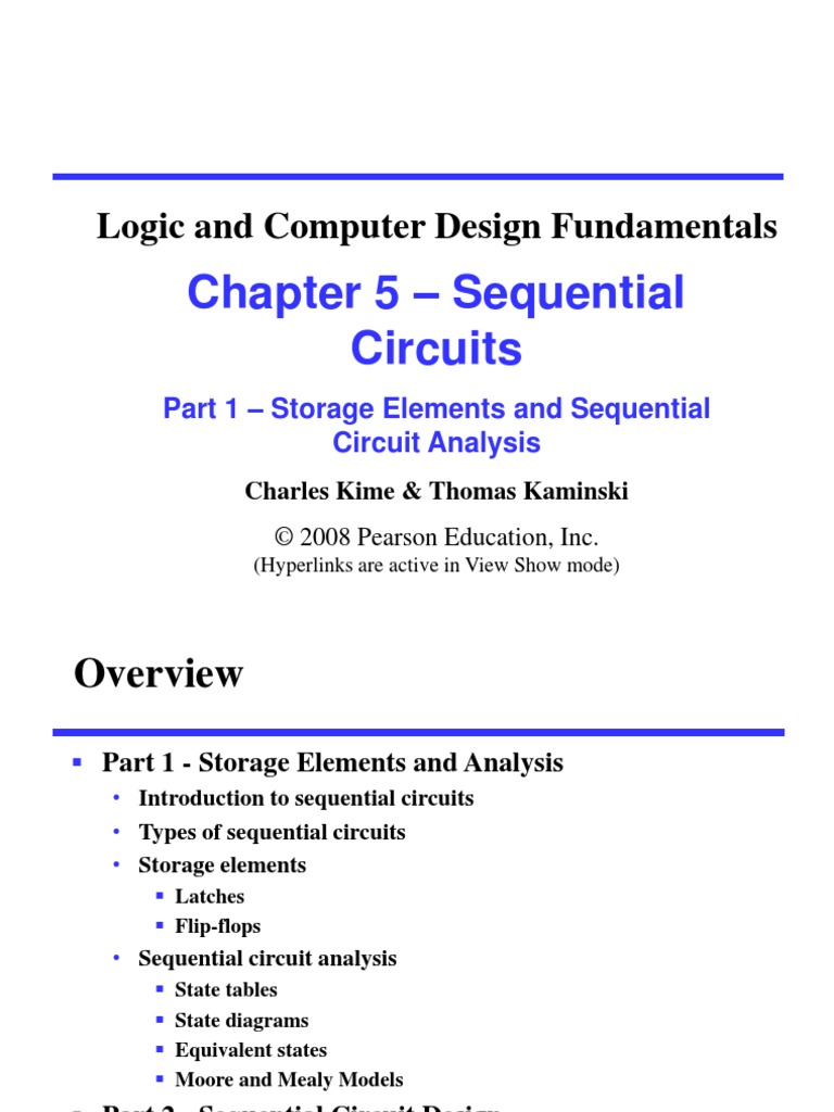 Sequential Circuits: Logic and Computer Design Fundamentals | PDF ...