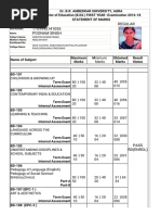 BSC Marksheet | PDF | Bachelor Of Science | Qualifications