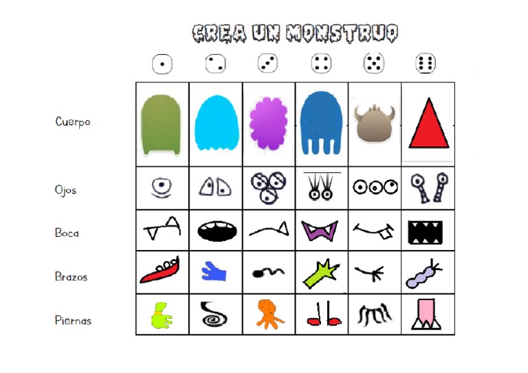 Construye Tu Propio Monstruo Imprimible
