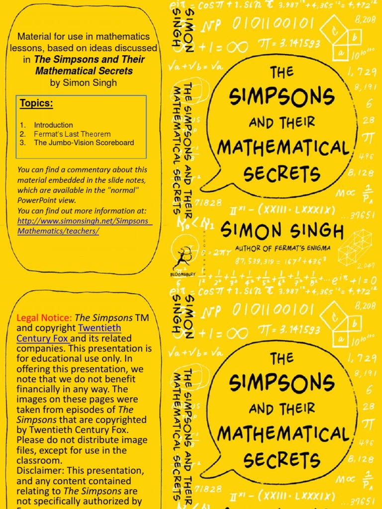 Simpsons and Futurama Mathematics For Schools PDF | PDF | The Simpsons ...
