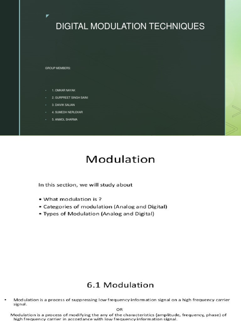 Digital Modulation Techniques | PDF Digital Modulation Techniques | PDF