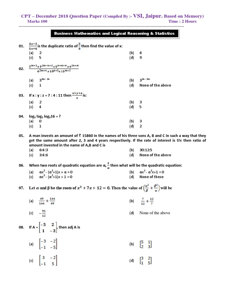 CA Foundation BMRS Key | PDF | Compound Interest | Arithmetic Mean