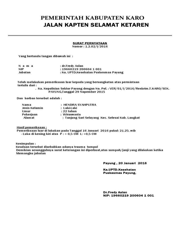 Cop Surat Puskesmas | PDF