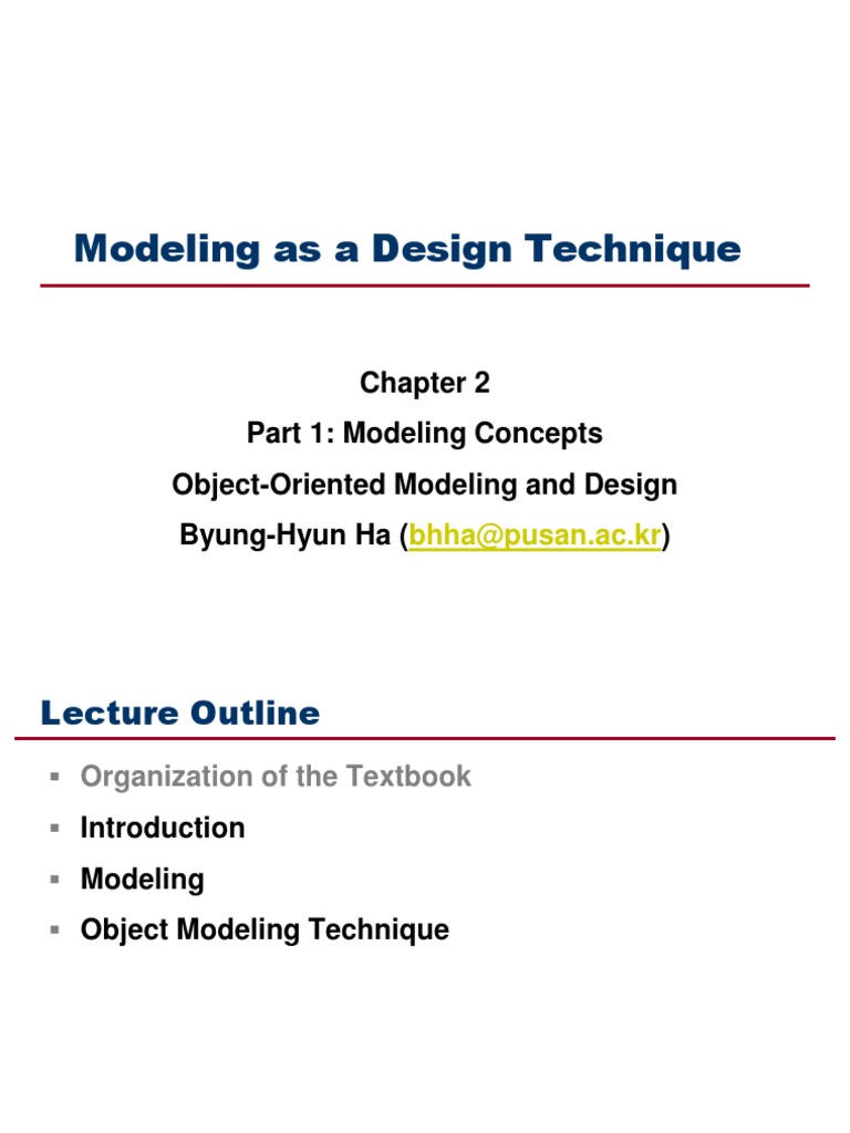 Modeling As A Design Technique: Part 1: Modeling Concepts Object ...