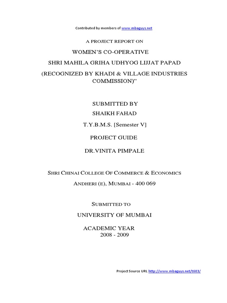 Lijjat Papad: Empowering Women Entrepreneurs | PDF | Business
