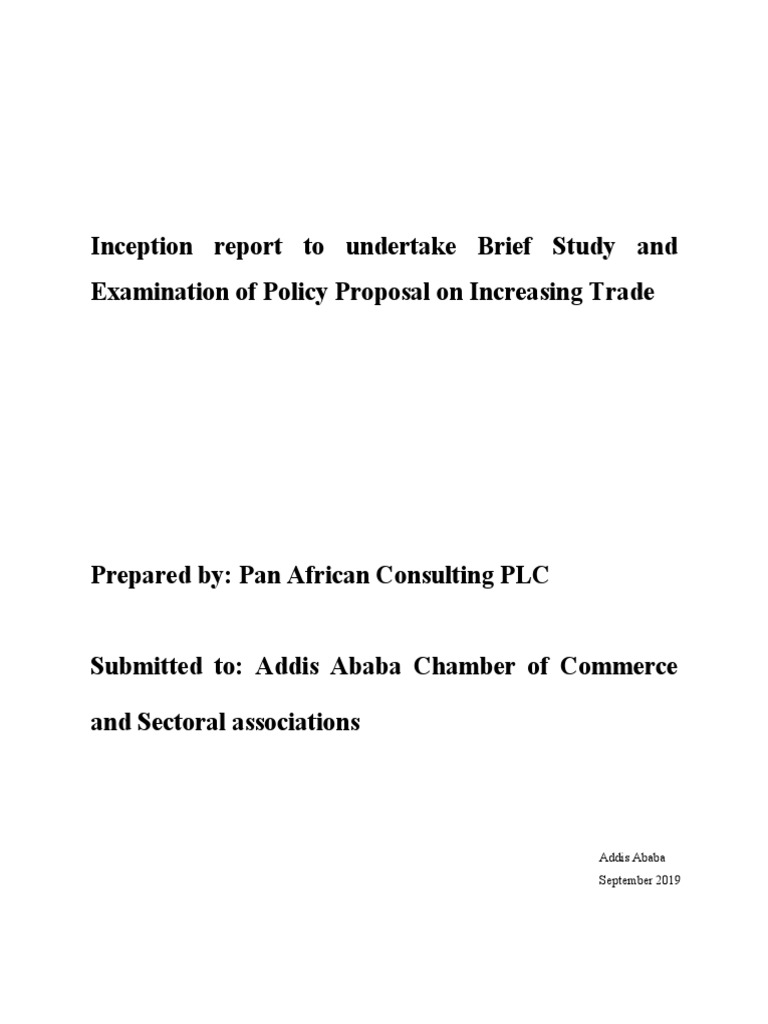 Inception Report AACCSA | PDF | Input–Output Model | National Accounts