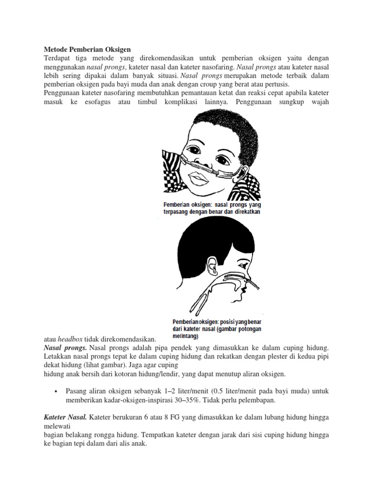 Metode Pemberian Oksigen | PDF