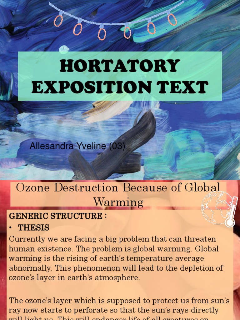Hortatory Exposition Text | PDF | Chlorofluorocarbon | Atmosphere Of Earth