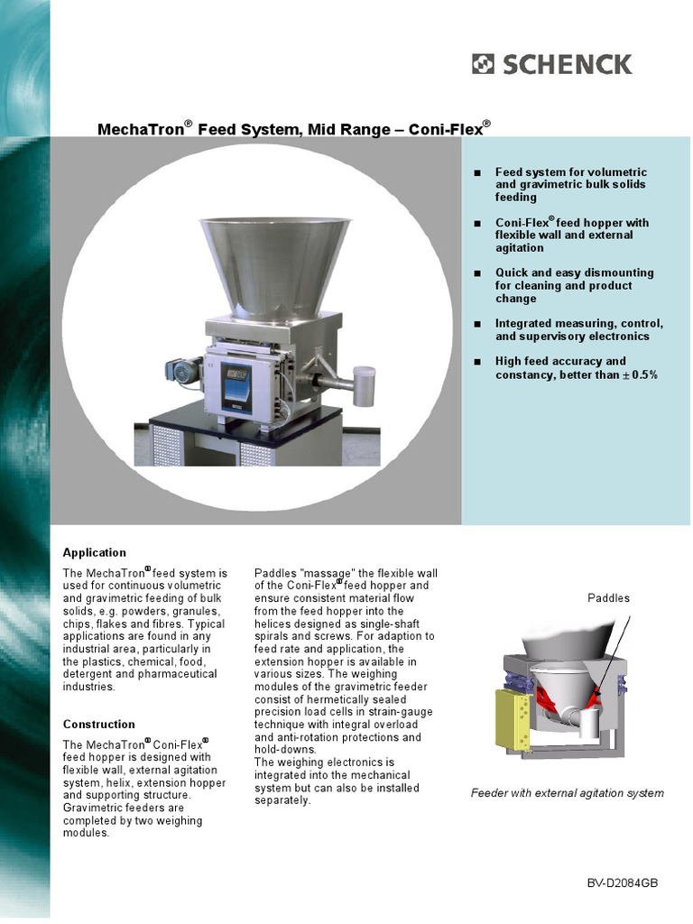 Mechatron Feed System, Mid Range - Coni-Flex | PDF | Solid | Density