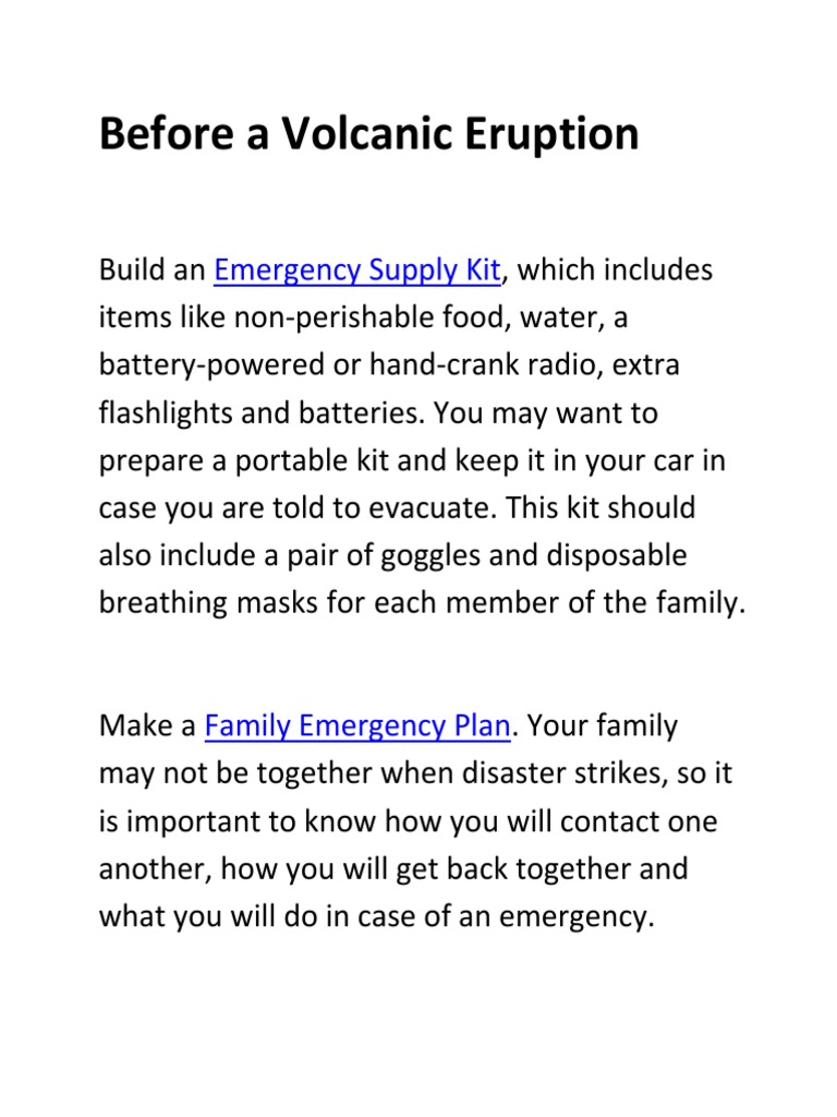 Before A Volcanic Eruption | PDF | Volcanic Ash | Volcano