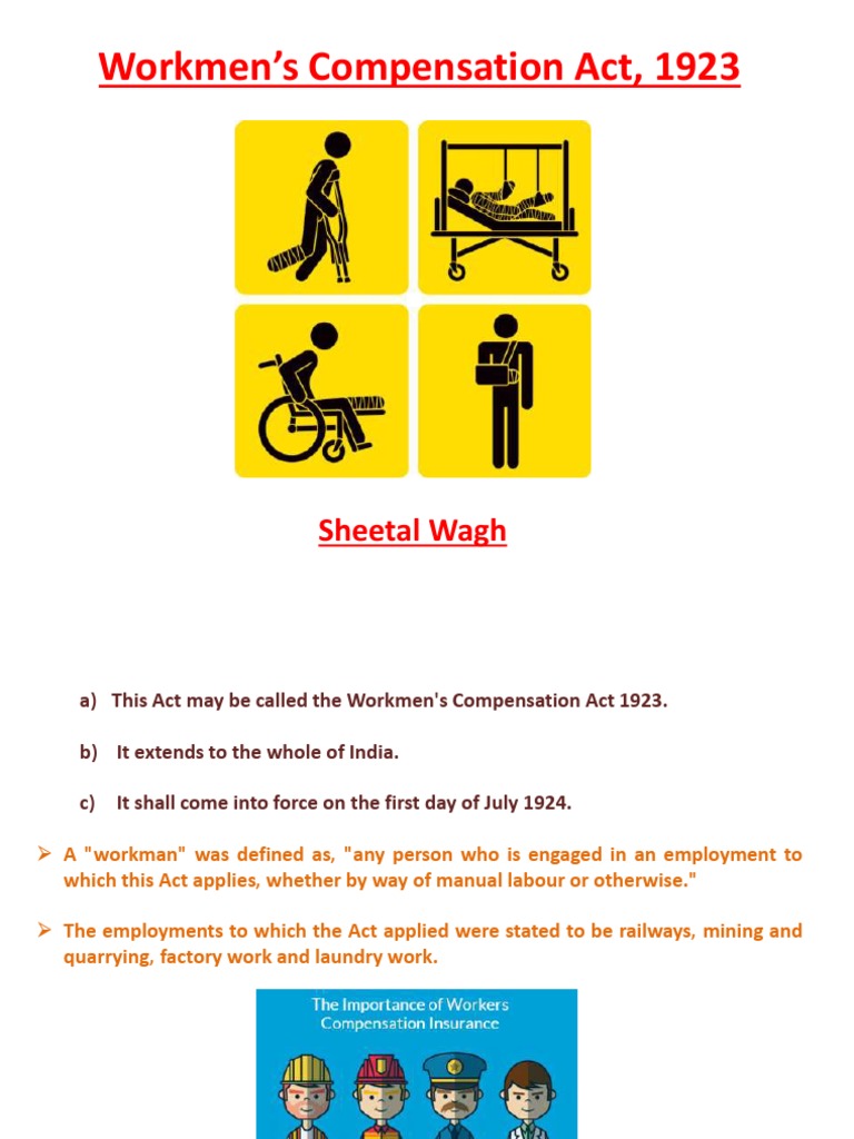 WC Act 1923 | PDF | Workers' Compensation | Damages
