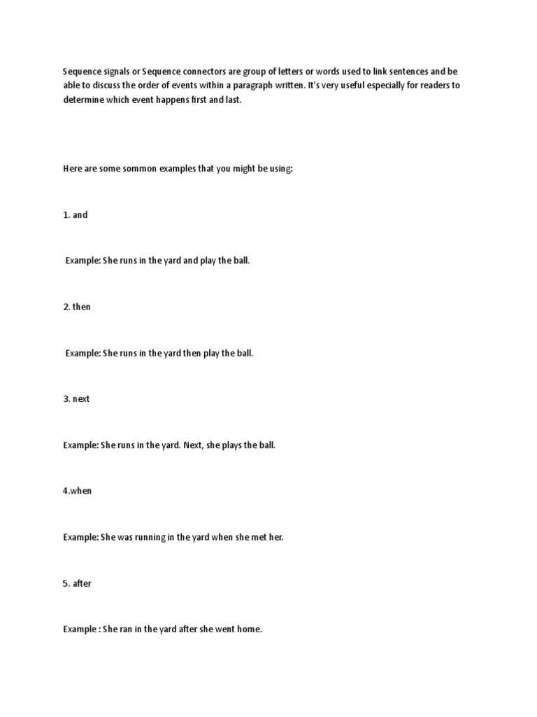 Sequence Signal | PDF
