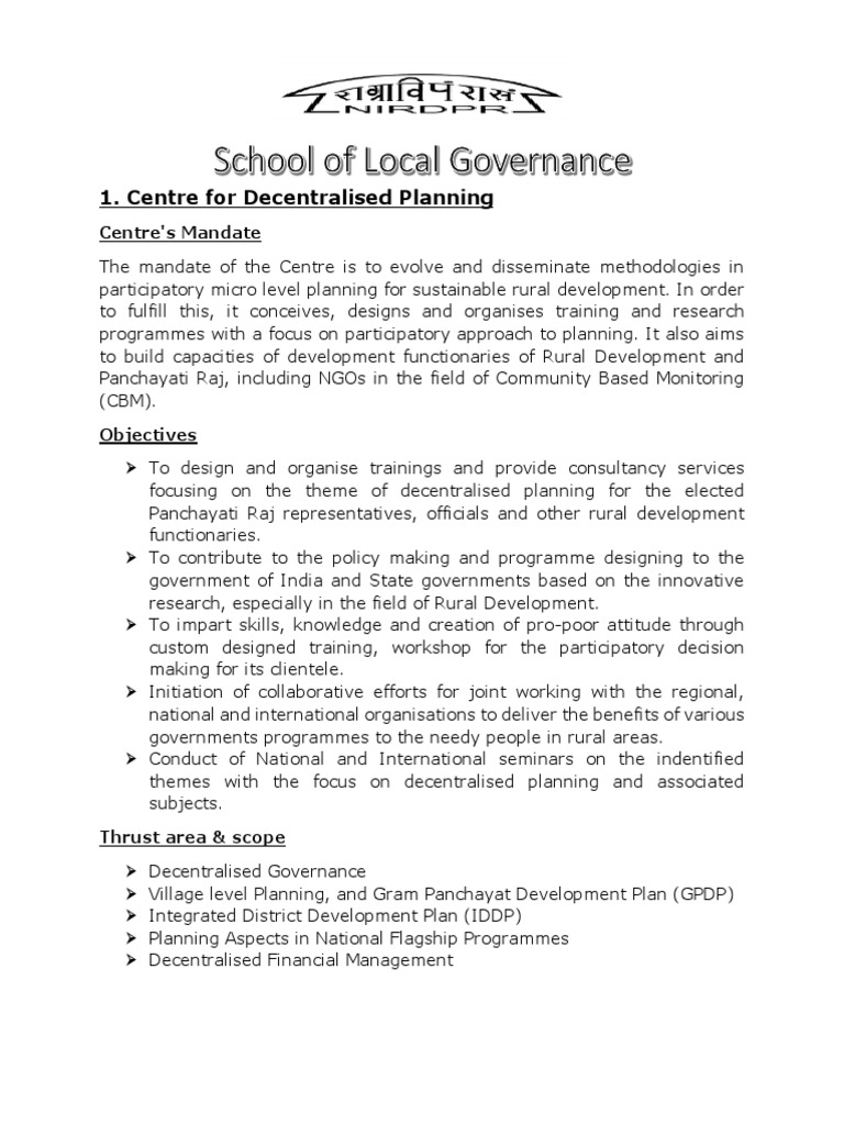 School For Local Governance | PDF | Governance | Accountability