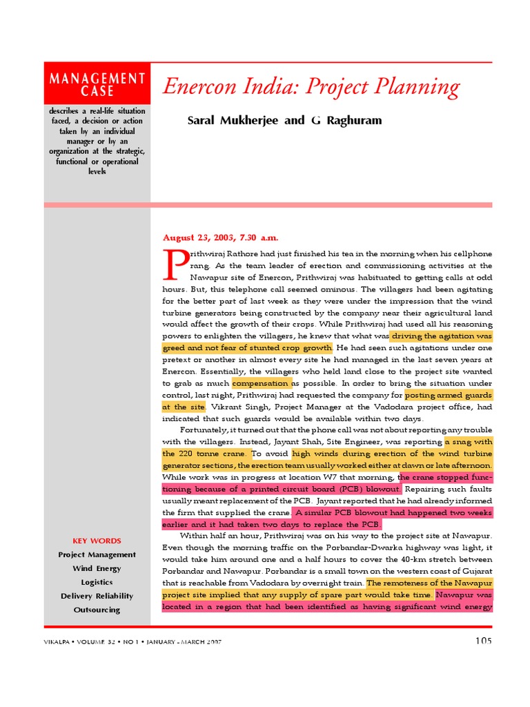 Enercon Case File | PDF | Wind Power | Power (Physics)