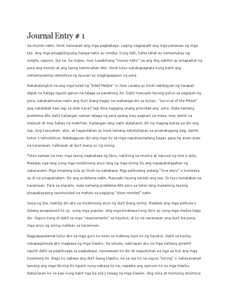 Journal Entry | PDF
