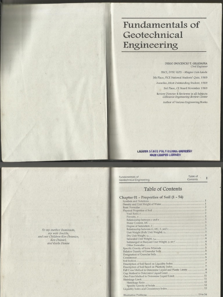1-3 Fundamentals of Geotechnical Engineering by DIT Gillesania | PDF