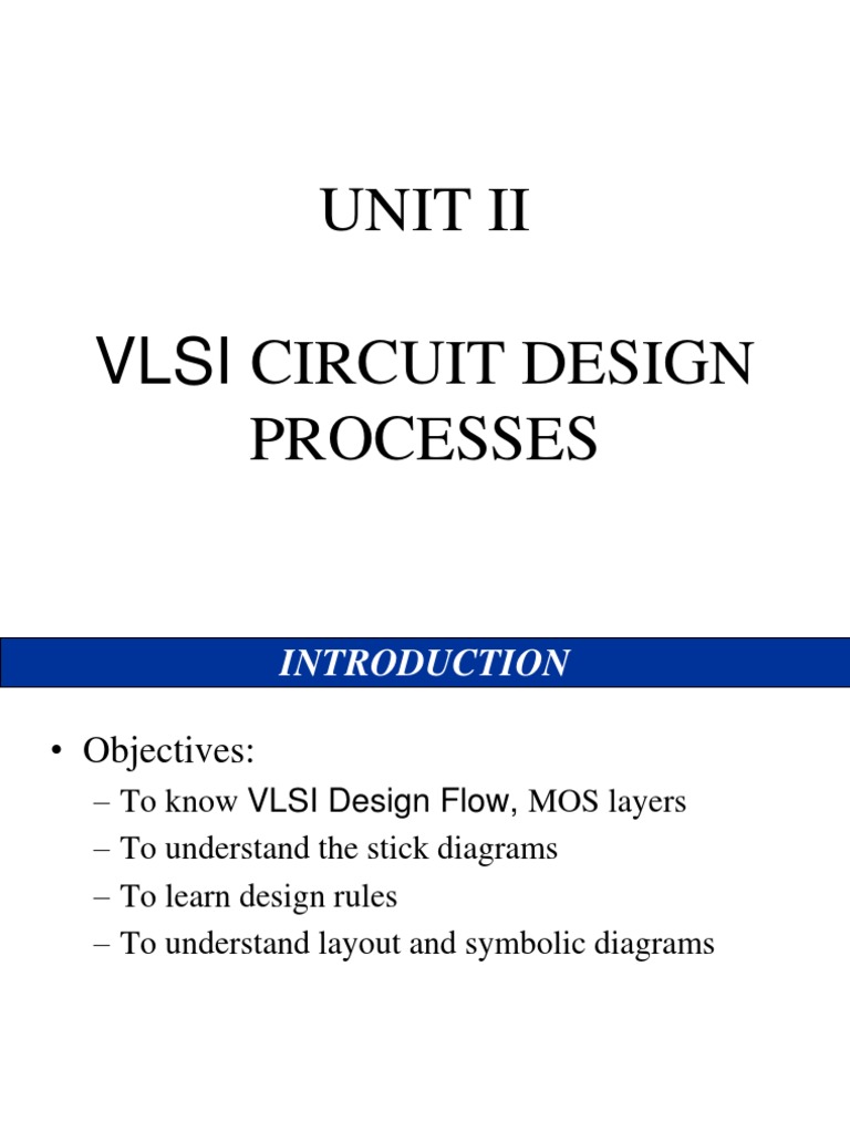 1.vlsi Circuit Design Process Sticdaigram | PDF | Mosfet | Field Effect ...