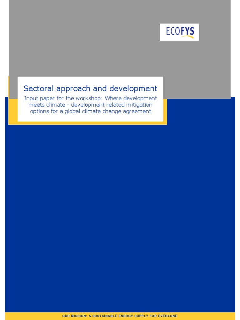About Sectoral Approach. | PDF | Kyoto Protocol | Clean Development ...