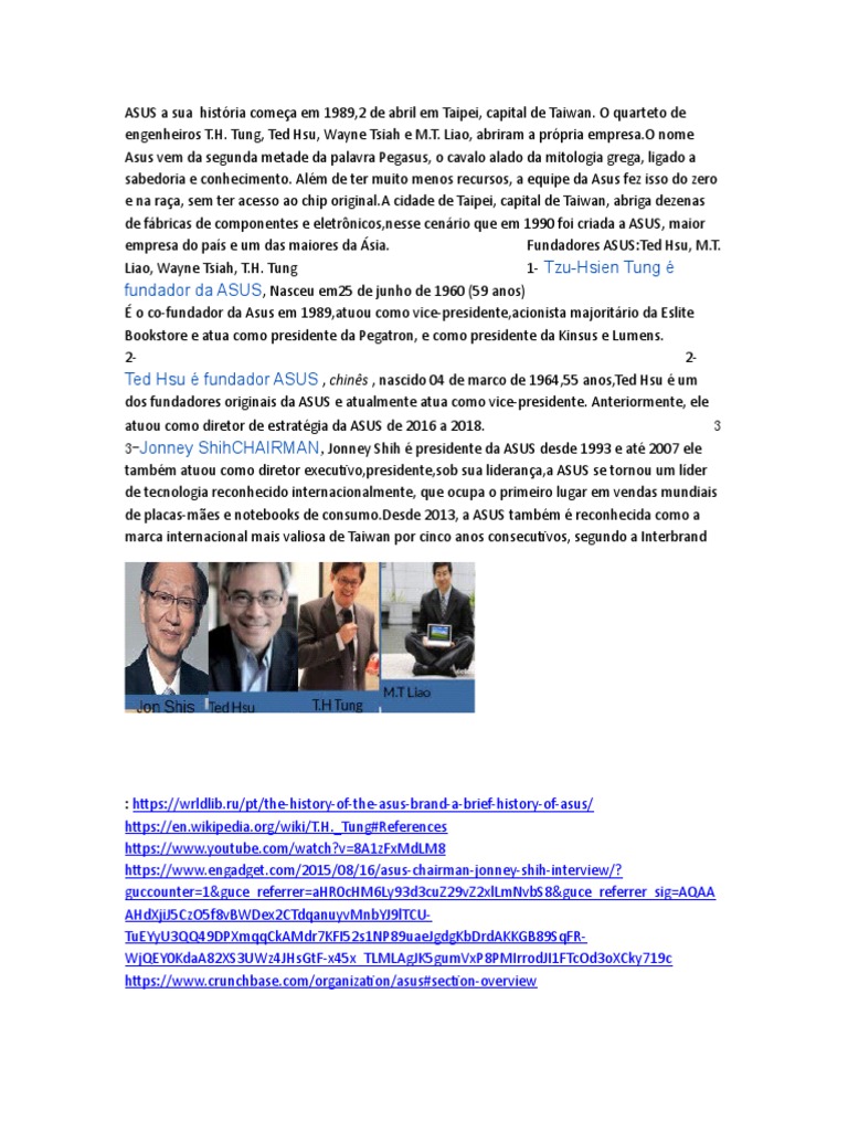 A História da Fundação e Evolução da ASUS, uma das Maiores Empresas de ...