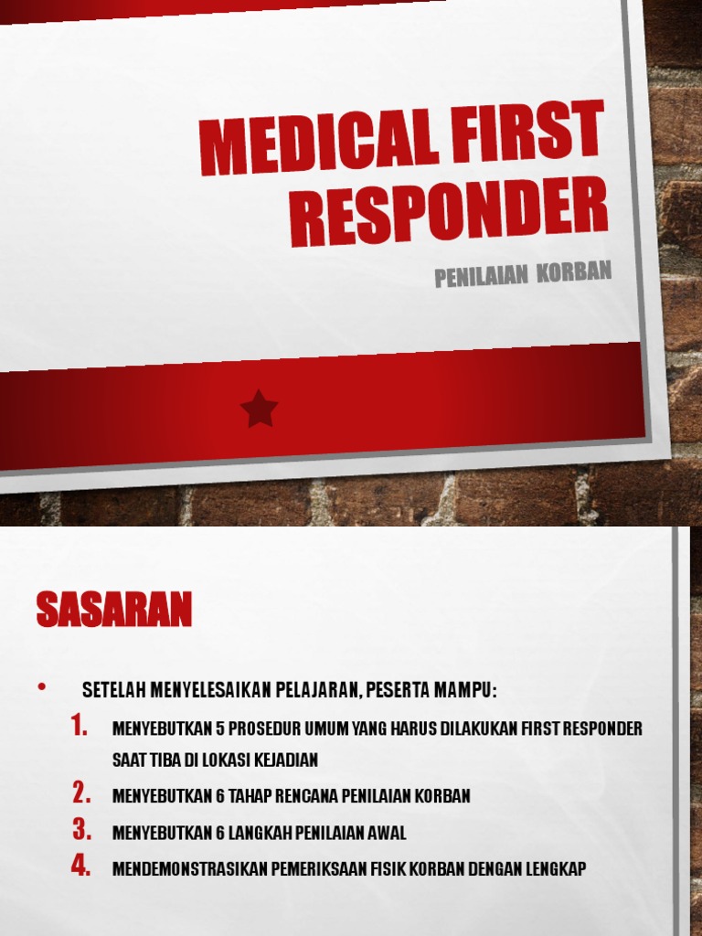 PDF Medical First Responder | PDF
