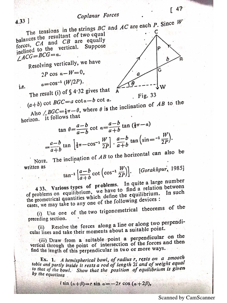 Coplanar Forces | PDF
