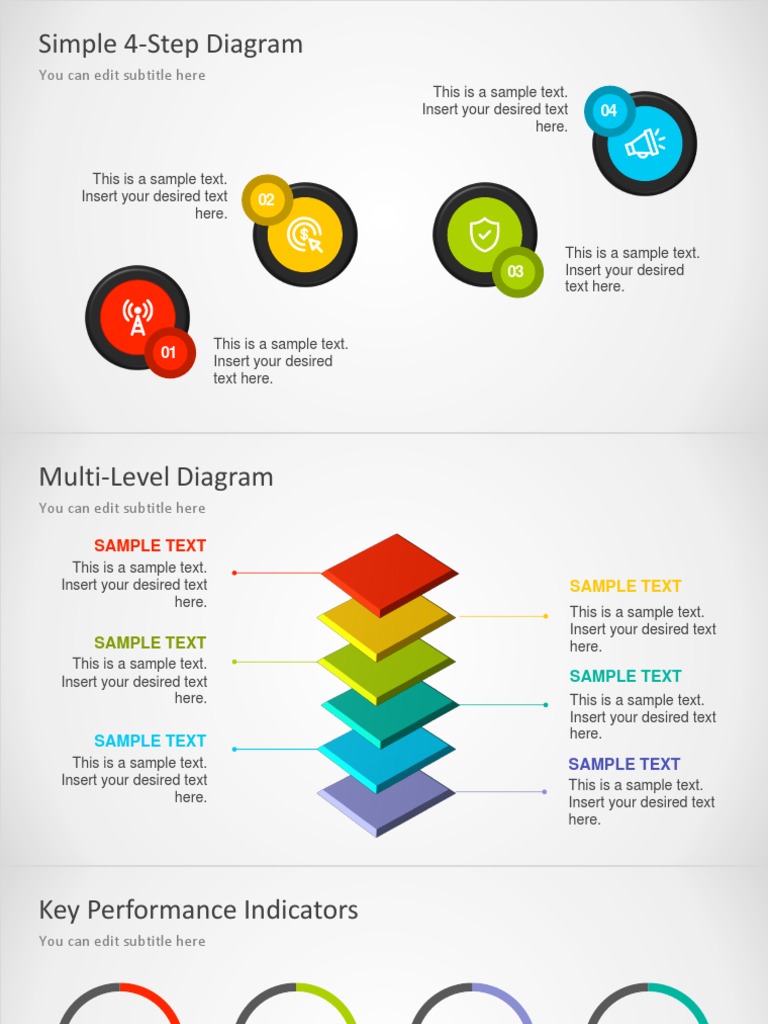 Simple 4-Step Diagram: You Can Edit Subtitle Here | PDF | Business
