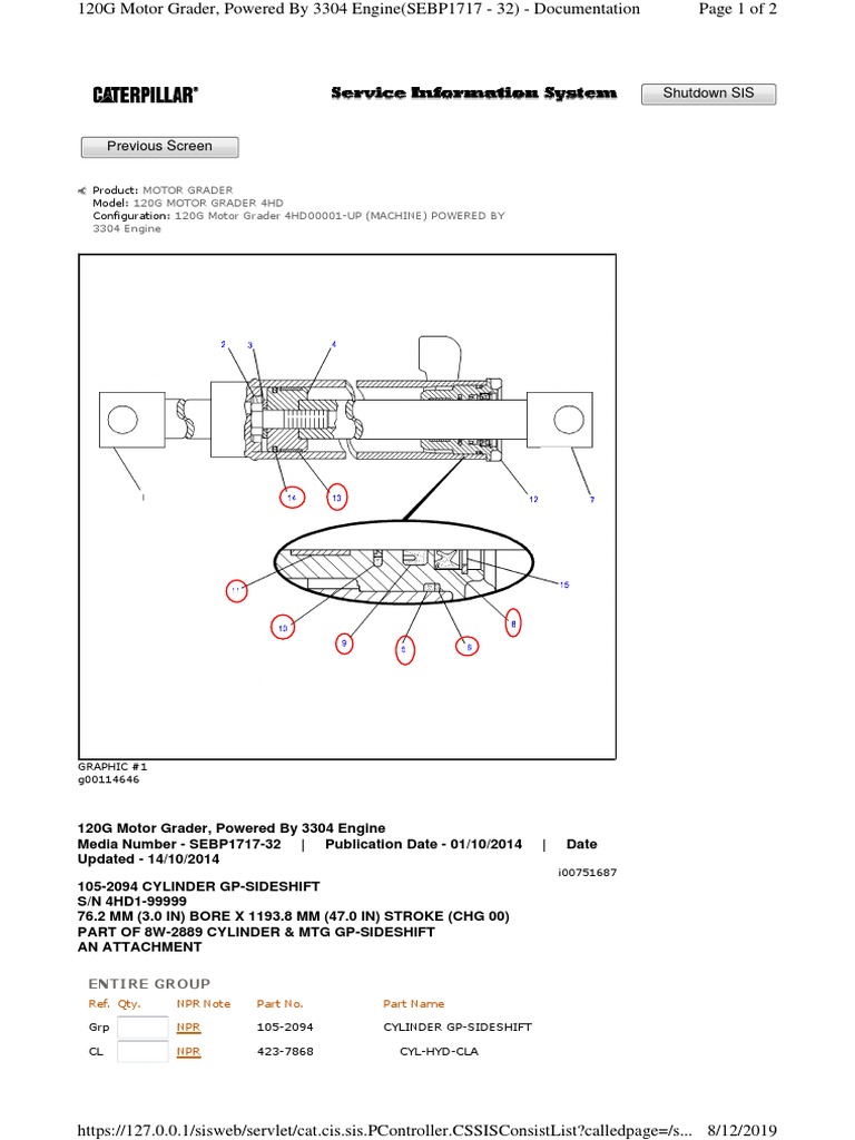 Shutdown SIS: Motor Grader 120G Motor Grader 4Hd 120G Motor Grader ...