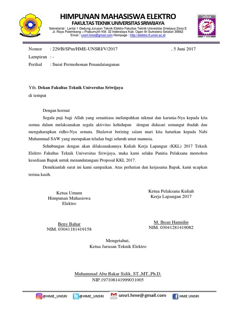 Surat Permohonan TTD | PDF