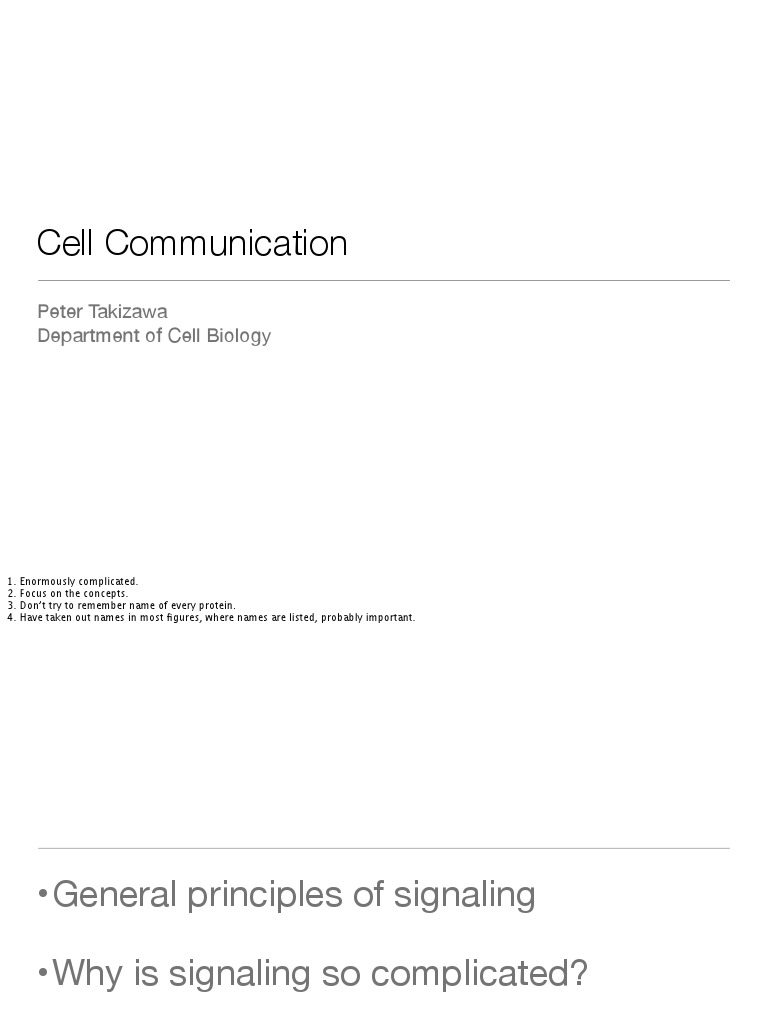 Cell Communication | Download Free PDF | Signal Transduction | Cell ...