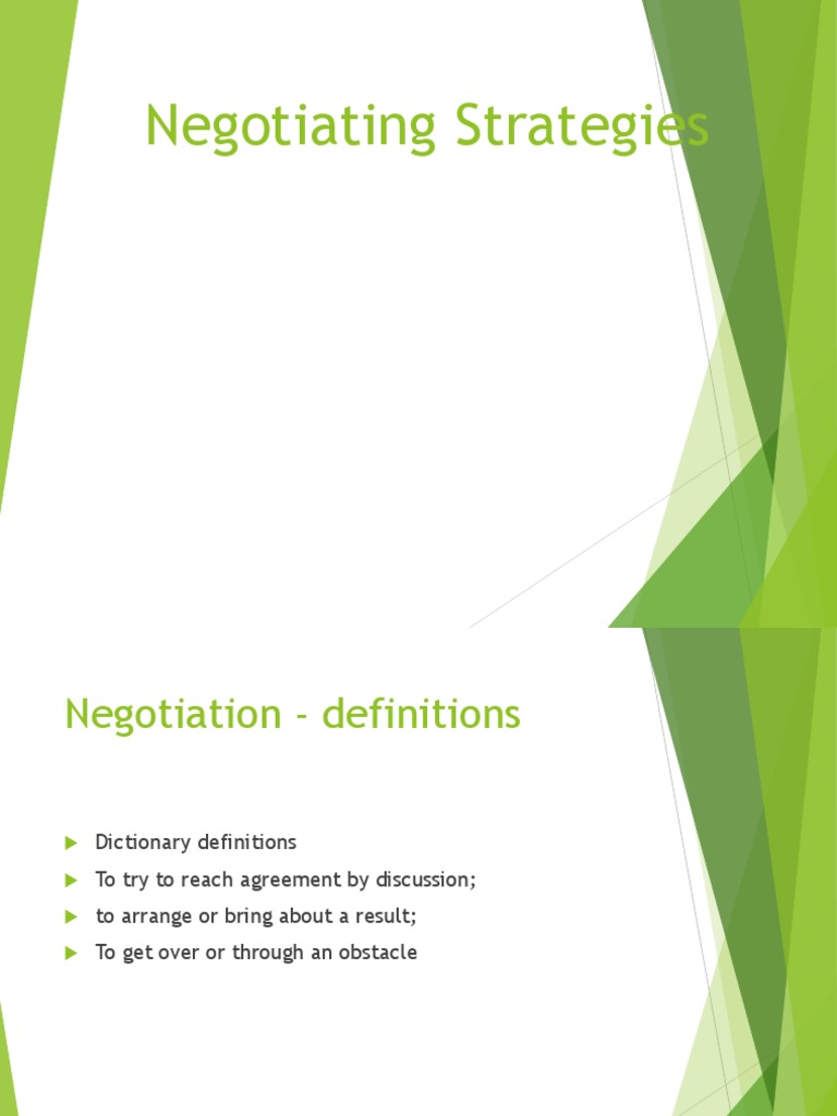 Negotiation | PDF | Negotiation | Psychological Concepts