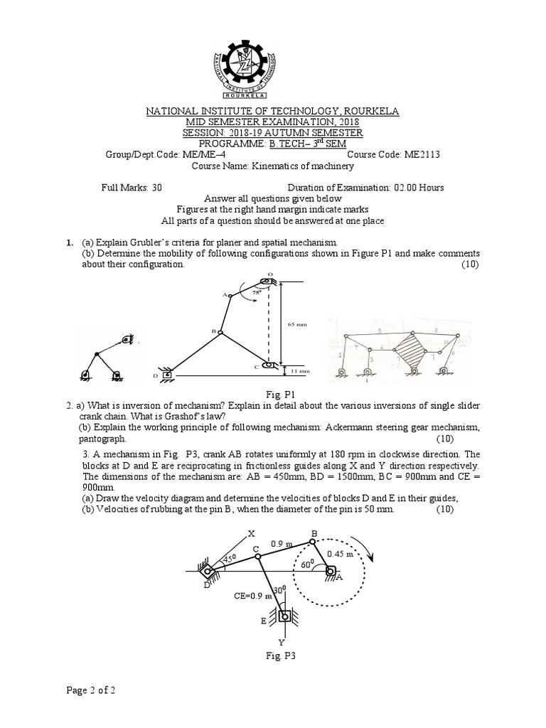ME2103 | PDF | Machines | Classical Mechanics